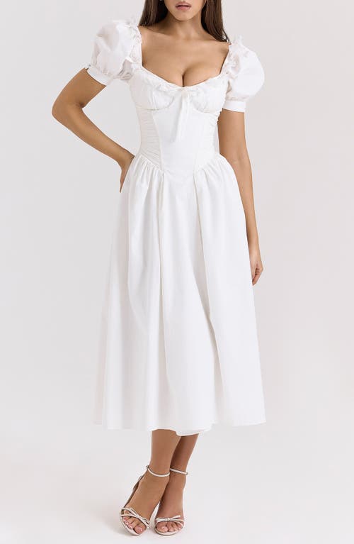 HOUSE OF CB HOUSE OF CB Lulabell Puff Sleeve Midi Dress